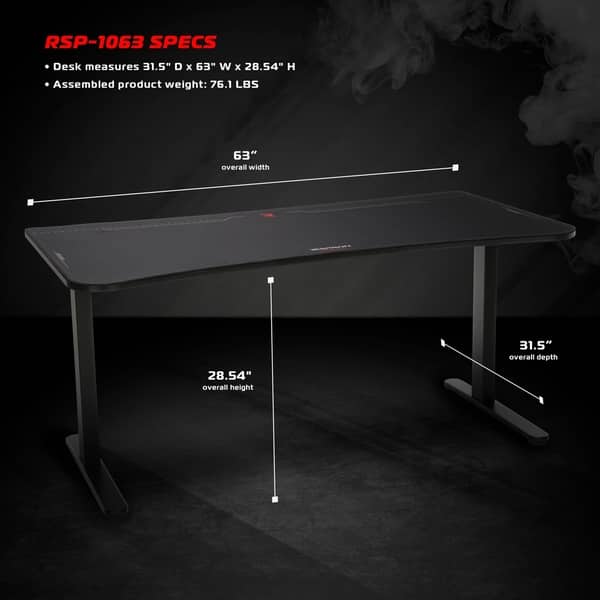 RESPAWN Gaming Desk with Gaming Mouse Pad - Bed Bath & Beyond - 25772720