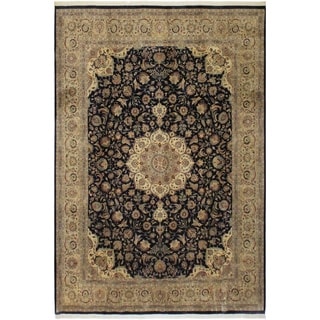 Nahin Pak-Persian Isidra Blue/Tan Wool Rug (9'3 x 12'0) - 9 ft. 3 in. x ...