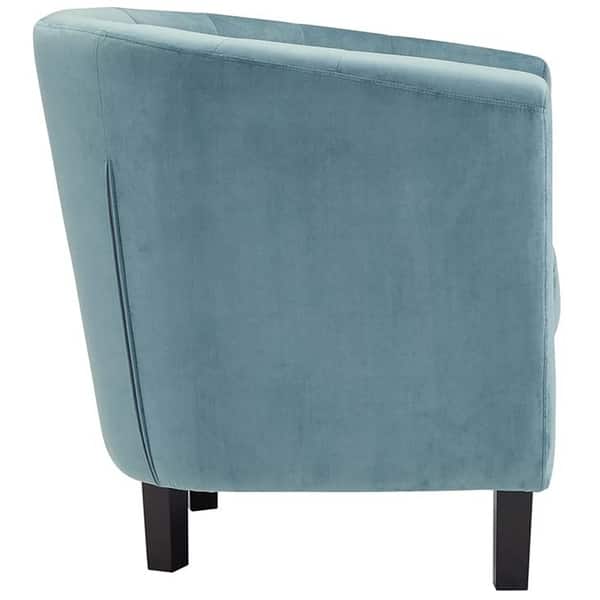 Bristol Classic Sky Blue Velvet Button Tufted Tub Chair - Bed Bath ...