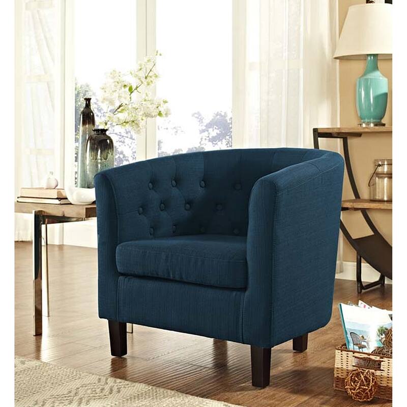 Bristol Classic Blue Fabric Button Tufted Tub Chair - Overstock - 25779632