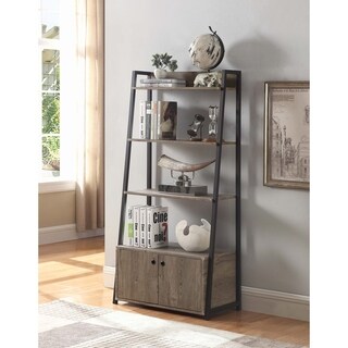 Prescott Driftwood and Bronze 2-door Bookcase - Bed Bath & Beyond ...