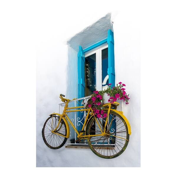 Colossal Images - Bicycle Window Canvas Wall Art - Multi-color - Bed ...