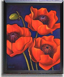 Will Rafuse Poppies Framed Canvas Art - Bed Bath & Beyond - 2587860