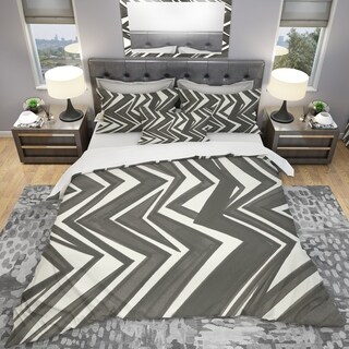 Designart 'Minimalist Graphics VI' Geometric Bedding Set - Duvet Cover ...
