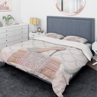 Designart 'Fashion and Glam Shoes II' Glam Bedding Set - Duvet Cover ...