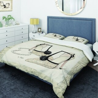 Designart 'Glamorous Black Diamond Stiletto II' Glam Bedding Set ...