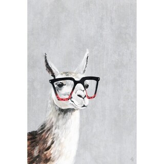 'Smart Llama III' Painting Print on Wrapped Canvas - Multi-Color - Bed ...