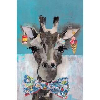 'Sassy Giraffe' Painting Print on Wrapped Canvas - Multi-color - Bed ...