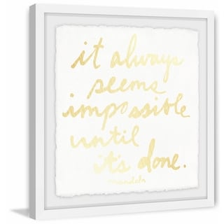 Impossible Until It's Done' Framed Painting Print - Multi-Color - Bed ...