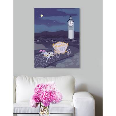 Oliver Gal 'Cinderella' Fantasy and Sci-Fi Wall Art Canvas Print - Blue ...