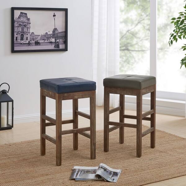 Valencia Bonded Leather Backless Counter Stool - Bed Bath & Beyond ...