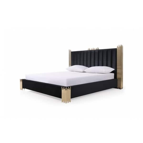 Modrest Token Modern Black & Gold Bed - Bed Bath & Beyond - 26038983
