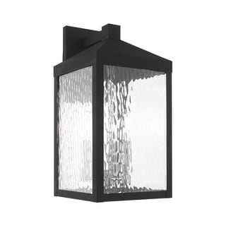 Livex Lighting Nyack 3-Light Black Outdoor Wall Lantern - 8.25"W x 17.5 ...