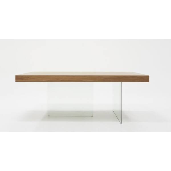 Modrest Encino Modern Walnut & Glass Dining Table - Bed Bath & Beyond ...