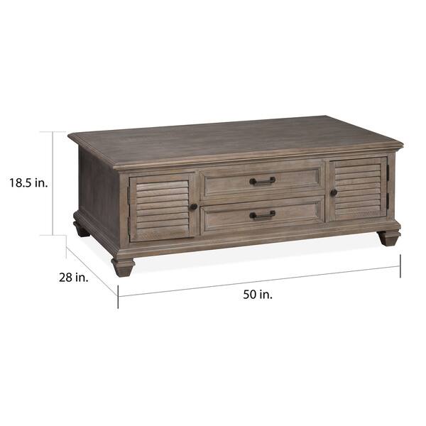 Magnussen Lancaster Lift Top Storage Cocktail Table w/Casters - Bed ...