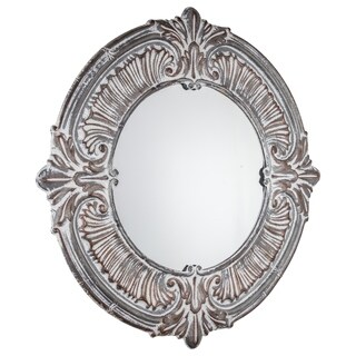 American Art Decor Decorative Metal Wall Vanity Accent Mirror - Grey ...