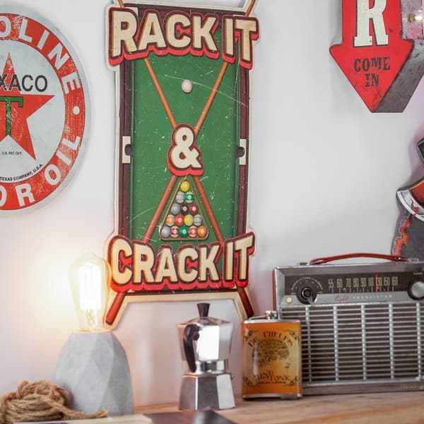 American Art Decor Rack it Crack it Embossed Metal Wall Decor Sign - On ...