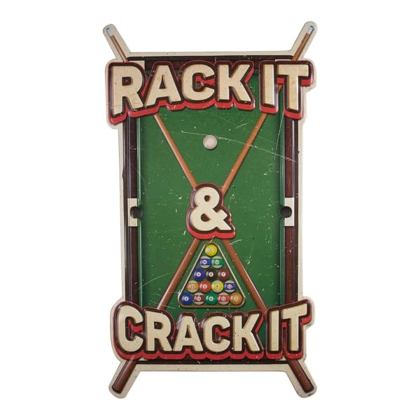 American Art Decor Rack it Crack it Embossed Metal Wall Decor Sign - On ...
