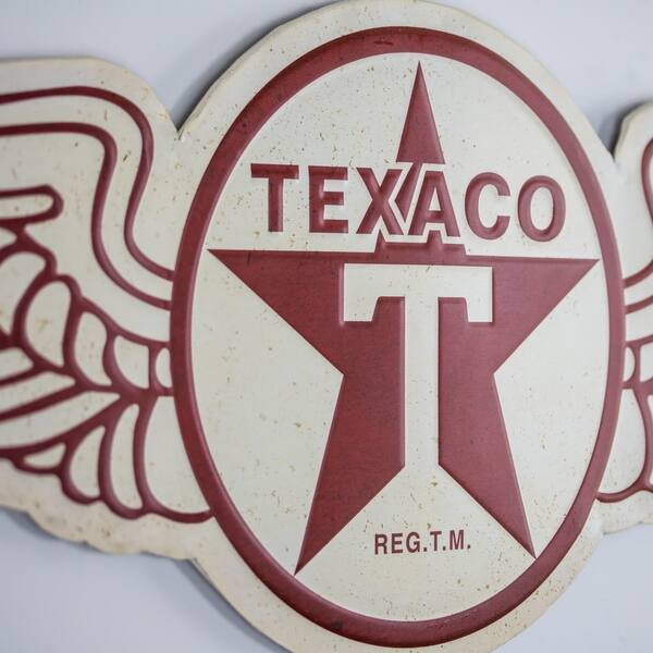 American Art Decor Vintage Texaco Wings Logo Embossed Metal Wall Sign ...