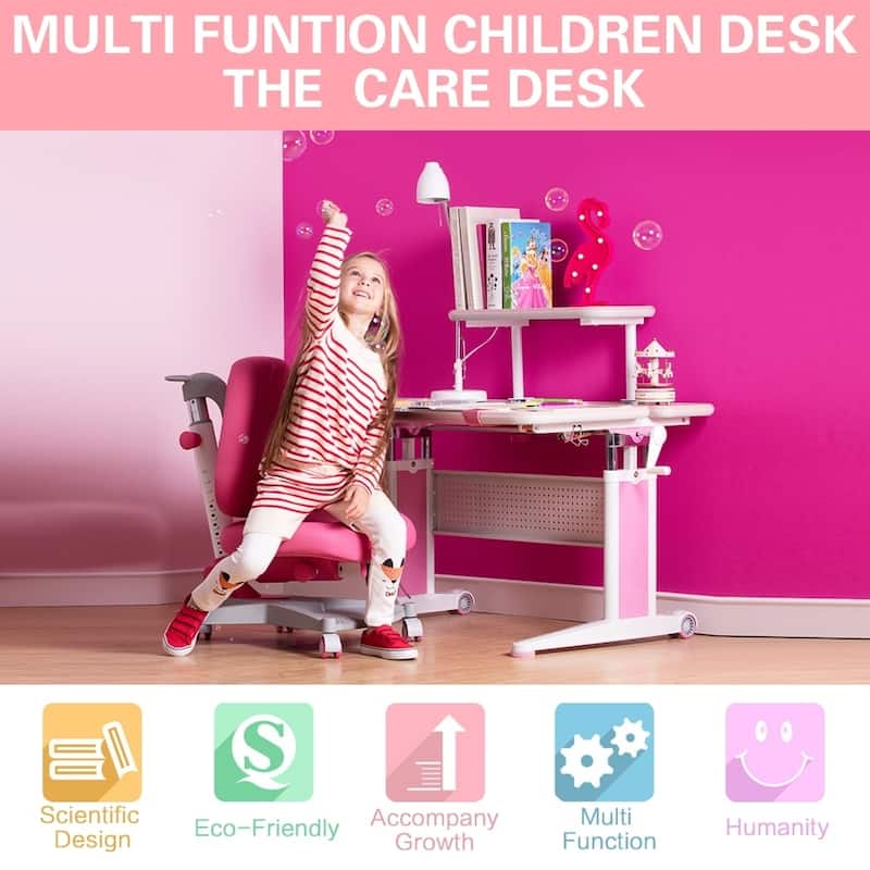 Children Sit and Stand Ergonomic Height Adjustable Desk- The Care Desk ...