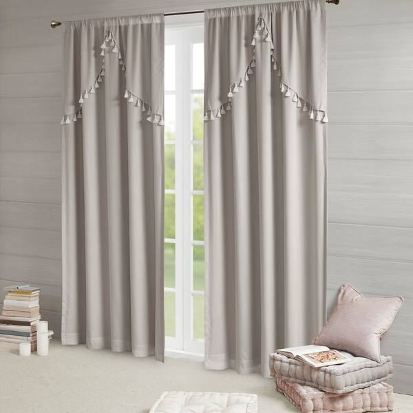 Intelligent Design Mia 100-percent Total Blackout Single Curtain Panel ...