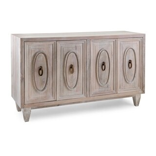 Wooden Accent Cabinet with Four Doors, Cream - Bed Bath & Beyond - 26054074
