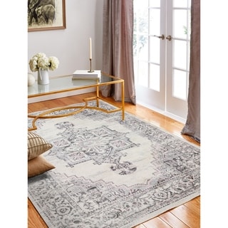 Bashian Power Loom Zoha Ivory/Silver Rug - Bed Bath & Beyond - 26055660