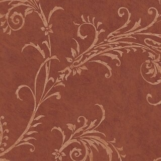 Chesapeake Rice Paper Scroll Red Wallpaper - Bed Bath & Beyond - 26055878