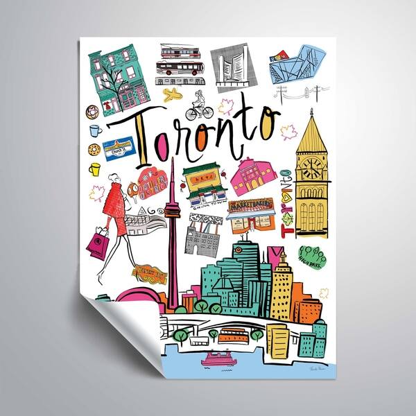ArtWall "Travel Toronto" Removable Wall Art Mural - Bed Bath & Beyond ...