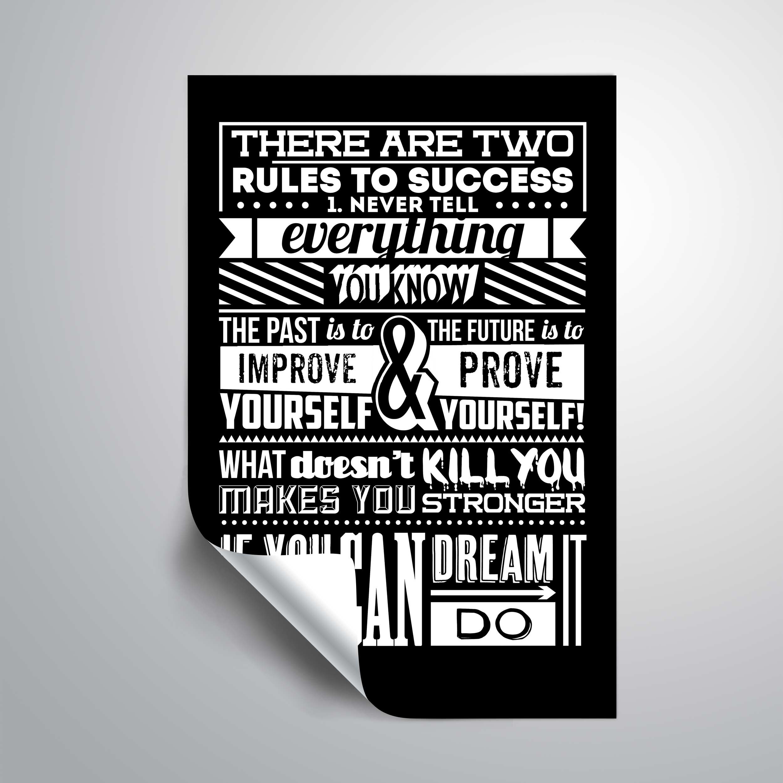 Maya Angelou "Success" Removable Wall Art Mural - Bed Bath & Beyond ...
