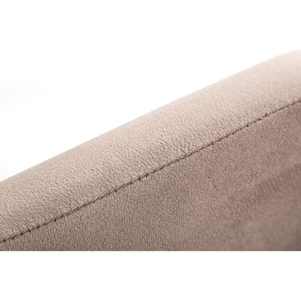 Modrest Calvo Modern Off-White Velvet & Brass Dining Chair - Bed Bath ...