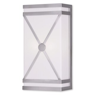 Livex Lighting Wall Sconces 2 Light Brushed Nickel Wall Sconce ...