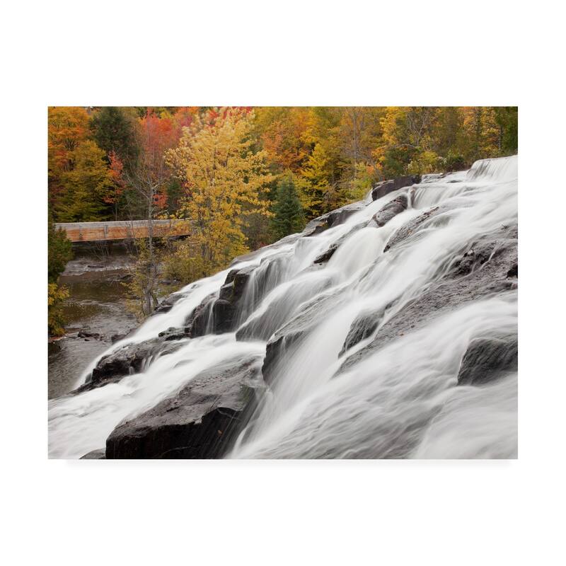 Monte Nagler Bond Falls Cascades In Autumn Bruce Crossing Michigan Art ...