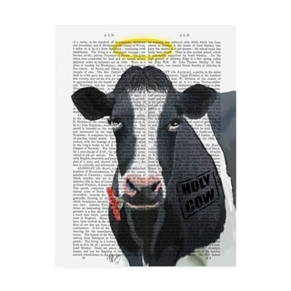 Fab Funky Holy Cow Halo Canvas Art - Bed Bath & Beyond - 26172162