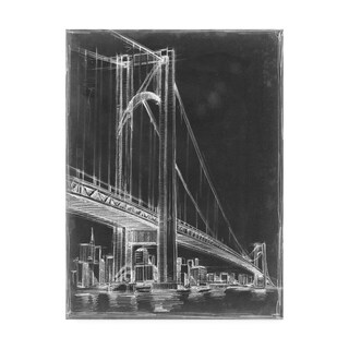 Ethan Harper Suspension Bridge Blueprint I Canvas Art - Bed Bath ...