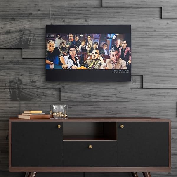American Art Decor Licensed The Bad Guys Mafia Collage Canvas Wall Art ...