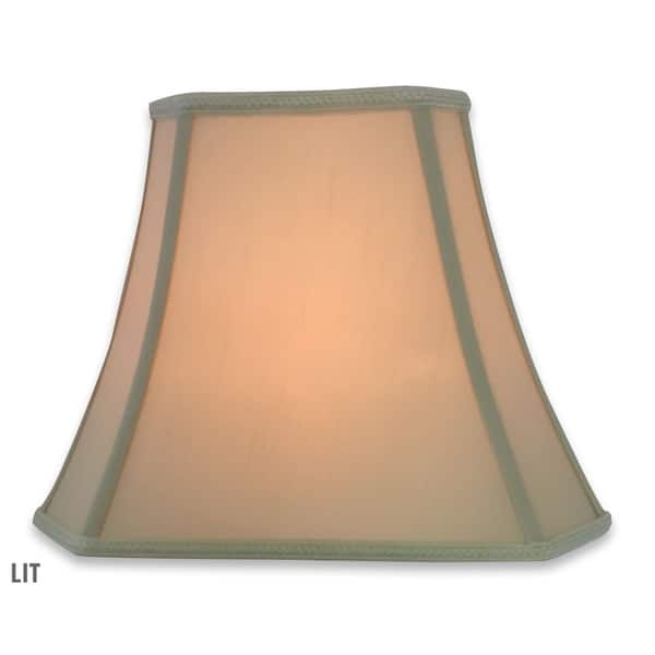 Royal Designs Rectangle Bell Cut Corner Designer Lampshade - Beige - (6 ...
