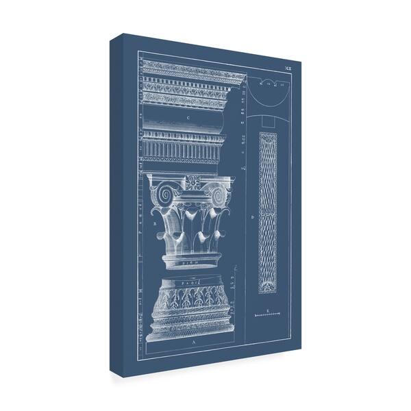Vision Studio 'Column And Cornice Blueprint I' Canvas Art - Bed Bath ...