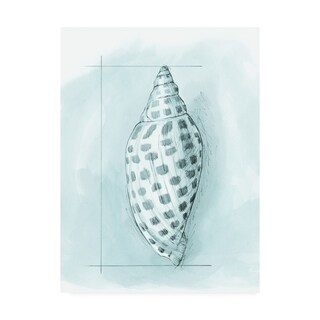 Megan Meagher 'Coastal Shell Schematic Iv' Canvas Art - Bed Bath ...