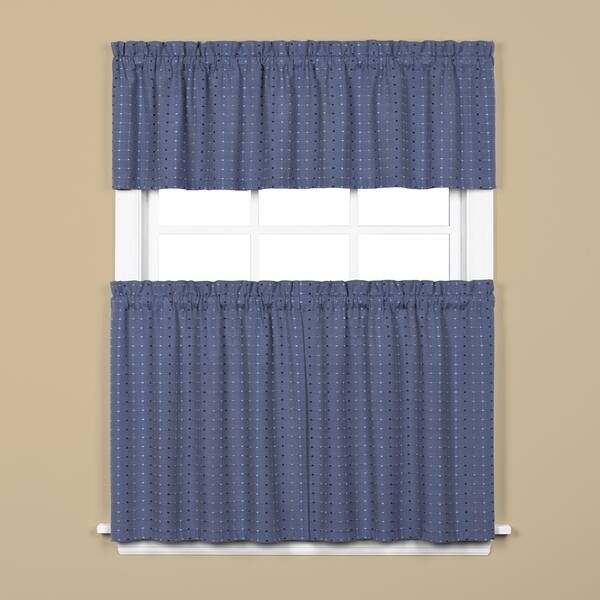 SKL Home Hopscotch 13 inch Valance in Denim - Bed Bath & Beyond - 26263095