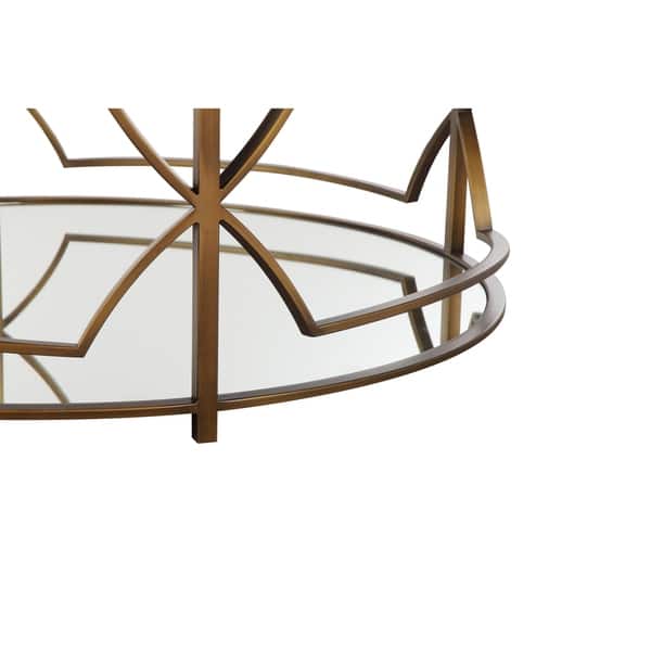 Edward Round Coffee Table in Brass - Bed Bath & Beyond - 26263378