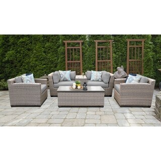 Florence 6 Piece Outdoor Wicker Patio Furniture Set - Bed Bath & Beyond ...