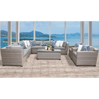 Florence 10-piece Outdoor Wicker Patio Furniture Set - Bed Bath ...