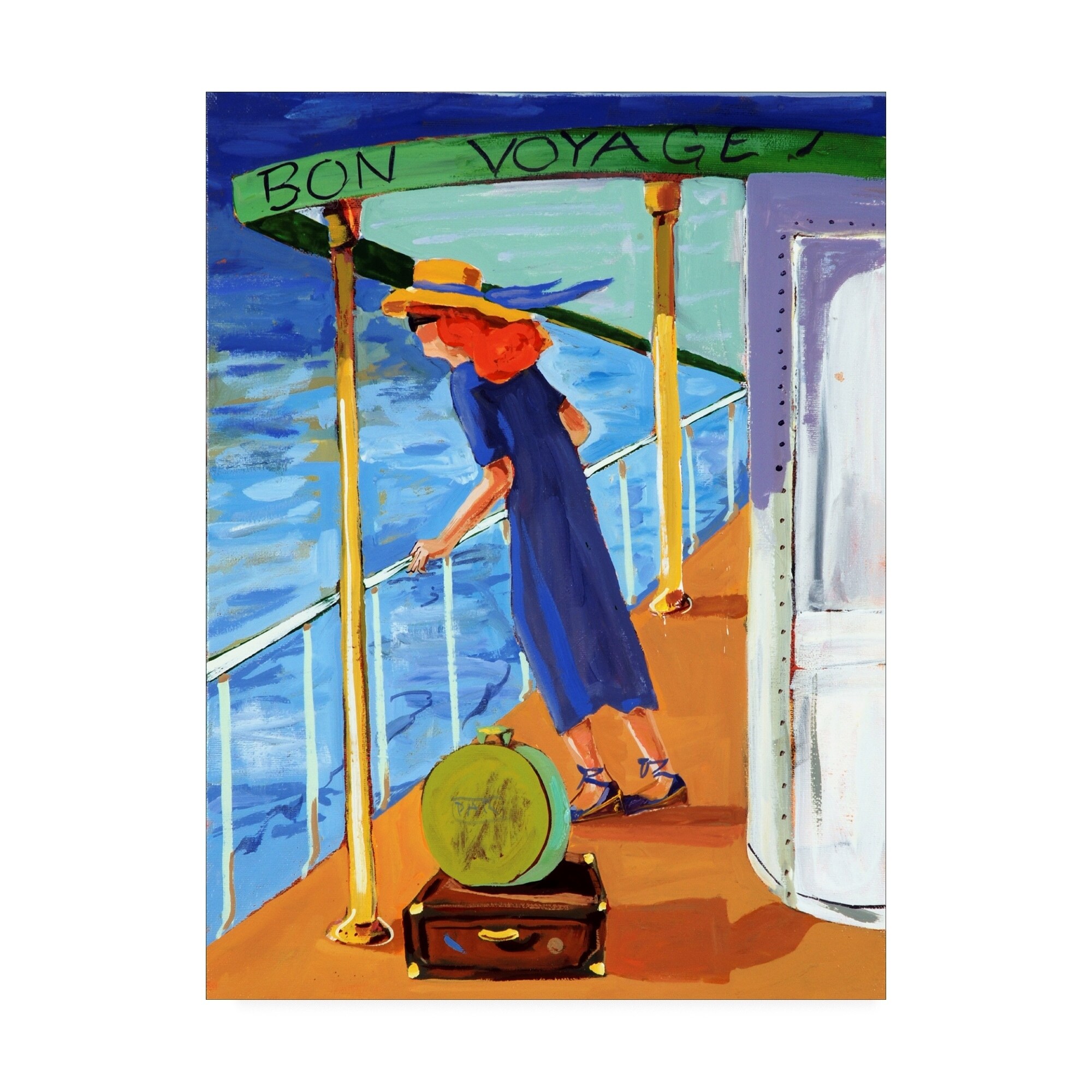 Patricia A. Reed 'Sitting On The Coast' Canvas - Bed Bath & Beyond ...