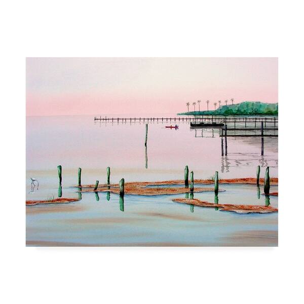 Patrick Sullivan 'Fishing Broken Pier' Canvas Art - Bed Bath & Beyond ...