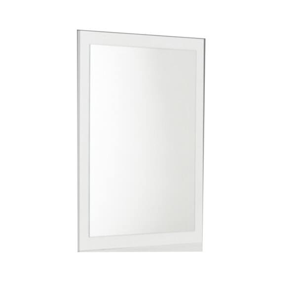 White Wooden Framed Mirror in Rectangular Shape - N/A - Bed Bath ...