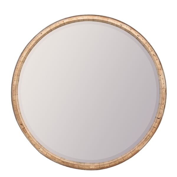 The Curated Nomad Balance Round Wood Wall Mirror - Brown - Bed Bath ...