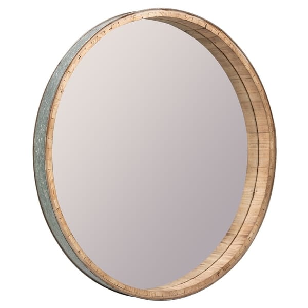 The Curated Nomad Balance Round Wood Wall Mirror - Brown - Bed Bath ...
