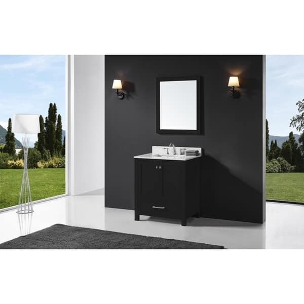 Exclusive Heritage 30" Single Sink Bathroom Vanity in Espresso with ...