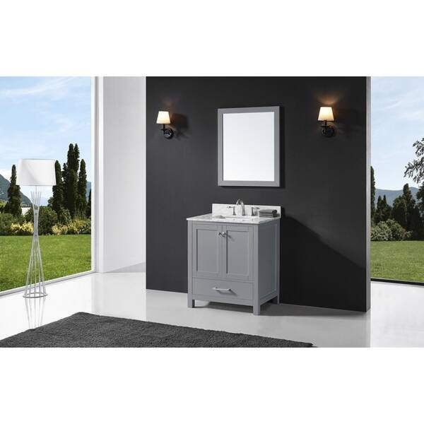 Exclusive Heritage 30" Single Sink Bathroom Vanity in Taupe Grey with ...